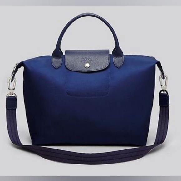 Longchamp | Bags | Longchamp Blue Shoulder Bag Durable Canvas | Poshmark